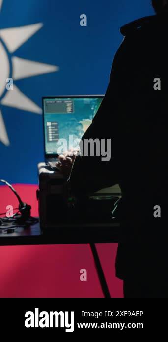 Vertical video Communication systems operator working for Taiwanese ...