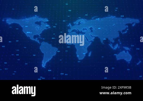 Futuristic Cyber Space Globe Background. Digital Technology Globe Map ...