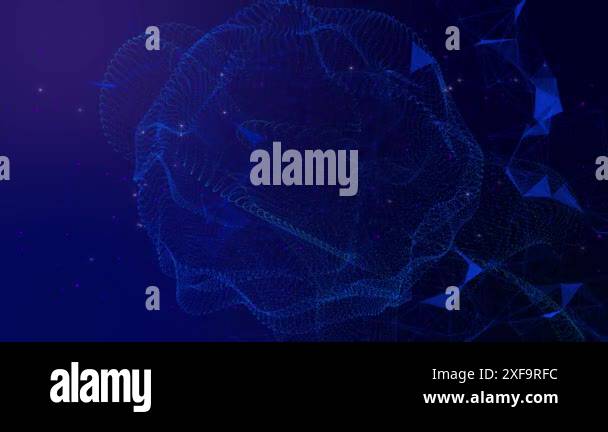 Futuristic energy sphere data flow motion sphere particles. Digital ...