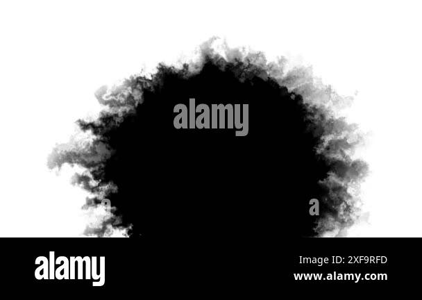 Ink splatter streams flow over screen Ink bloom. black watercolor drops ...