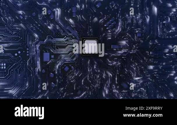 Electronic circuit board processor chipset circuit board background. Futuristic cyberspace ...