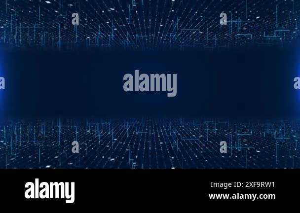 Futuristic Cyberspace big data Deep cyber stage waves lights, digital ...