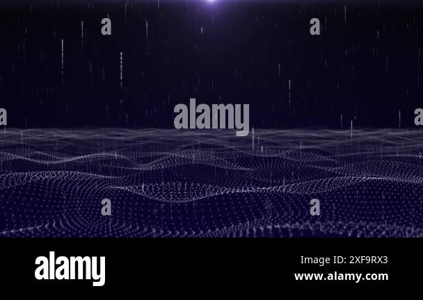 Digital cyber wave particles Flowing digital lines cyberspace ...