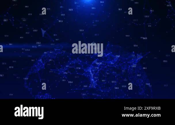 4K Cyber environment Technology Metaverse, Digital big data matrix Network Blockchain Connection ...