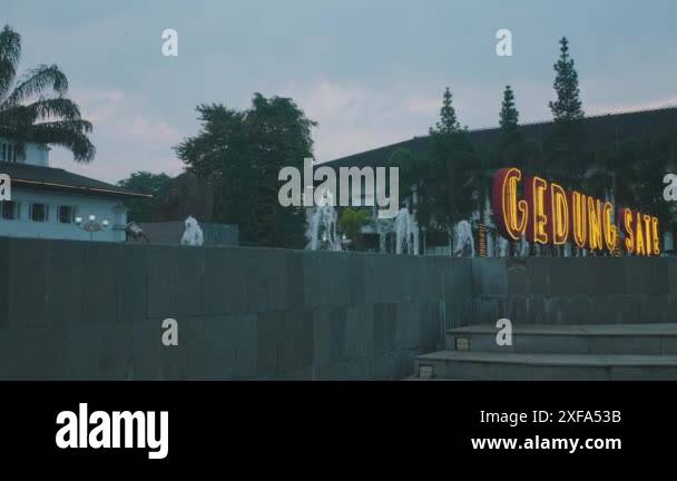A photo of Gedung Sate, a historic building in Bandung, Indonesia ...