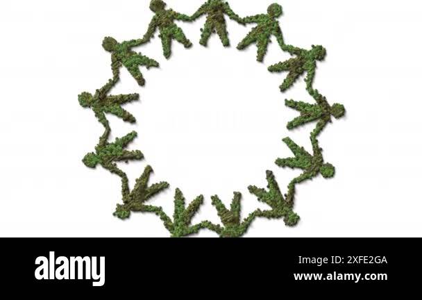 Unity together bonding of success for green Earth concept environment ...