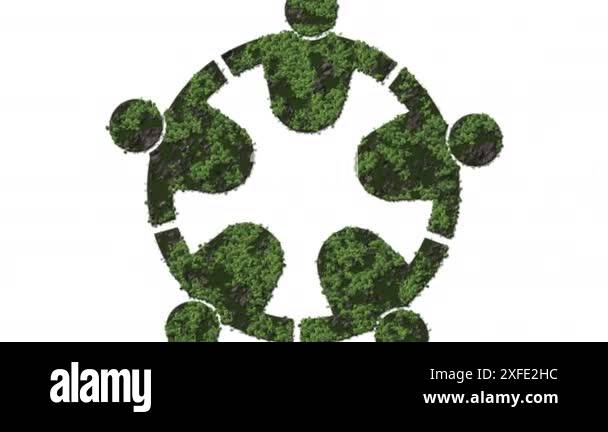 Unity together bonding of success for green Earth concept environment ...