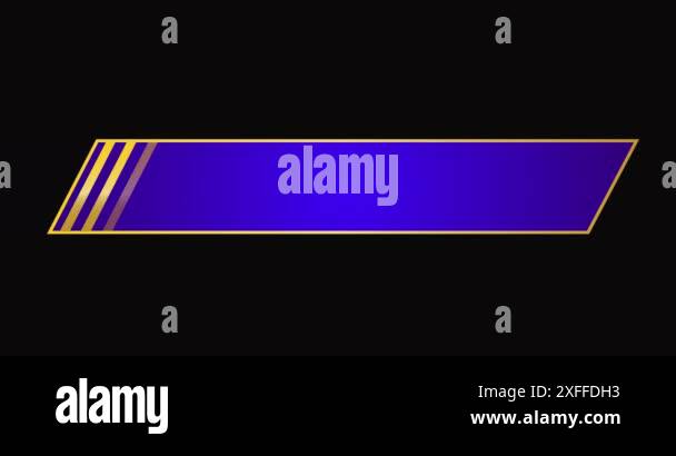4K Fancy lower third in an alpha channel. Cool-designed purple and gold ...