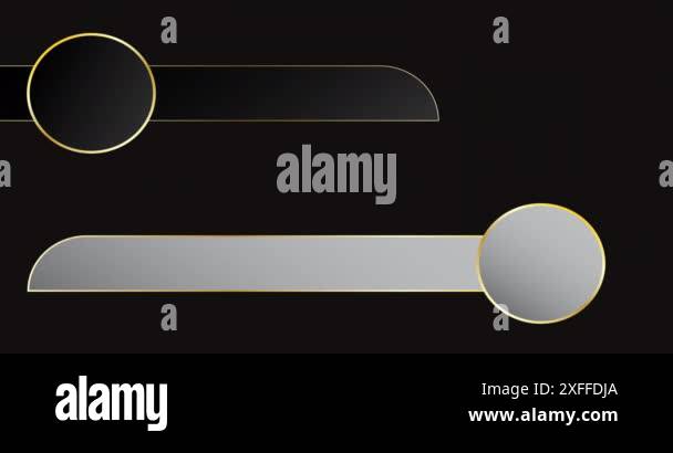 4K Fancy lower third pack in an alpha channel. Cool-designed golden ...