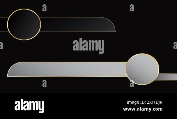 4K Fancy lower third pack in an alpha channel. Cool-designed golden lower third pack in a 4K ...