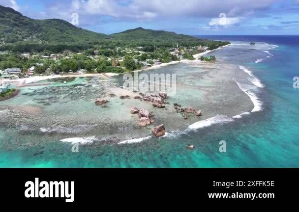 Scenic Rocks At La Digue Island In Victoria Seychelles. Indian Ocean ...