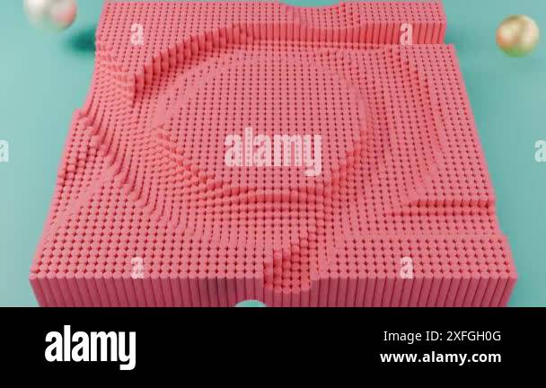 3D loop animation of the movement of three spheres of different sizes ...