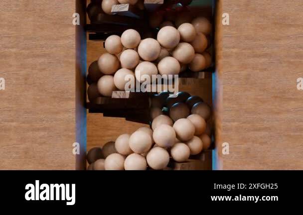 Oddly Satisfying wooden balls race run track, marble spheres racing ...