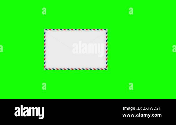 4K animation of opening an envelope and opening the paper inside ...