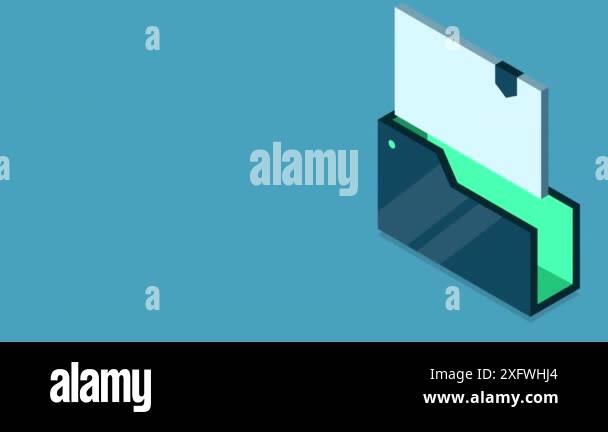 Isometric vector open folder Stock Videos & Footage - HD and 4K Video Clips - Alamy