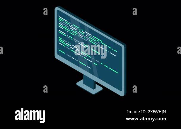 Isometric monitor animation. Computer monitor isometric desktop. Modern ... Isometric monitor animation. Computer monitor isometric desktop. Modern ...