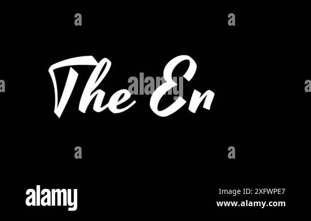 The End animation on black background and white background suitable for ...