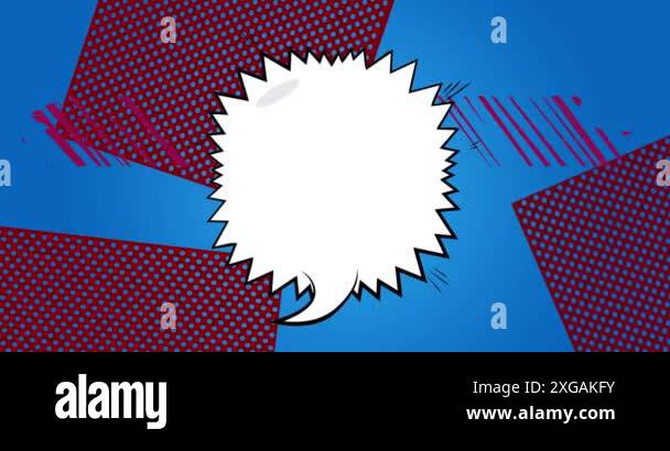 Abstract background animation in pop art, comics style. Retro manga ...