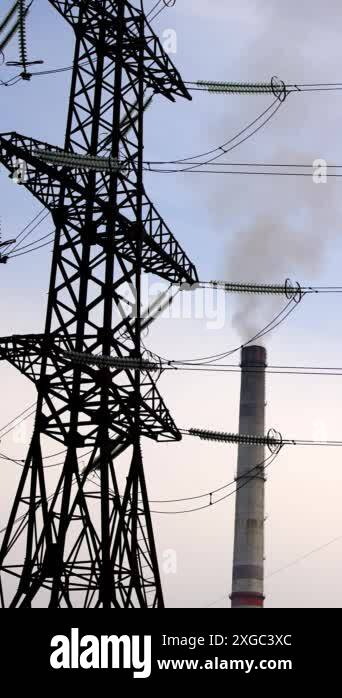 High voltage towers pipes power Stock Videos & Footage - HD and 4K ...