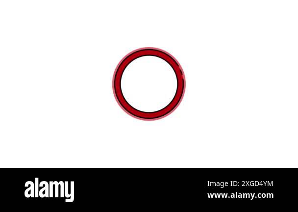 No right turn icon animation video for traffic sign concept , isolated ...