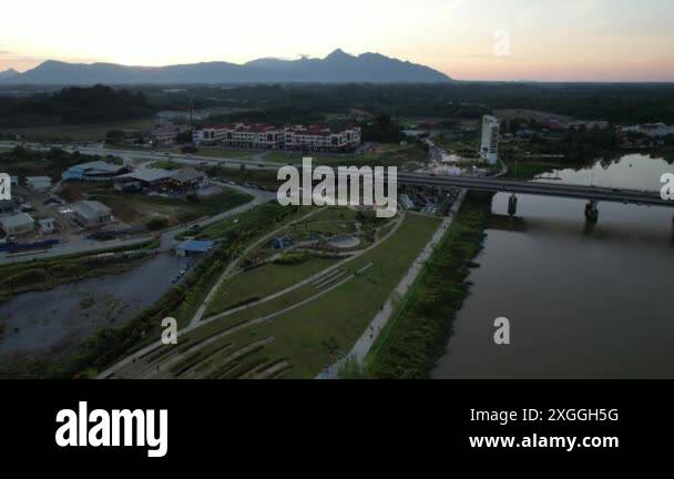 Kuching, Malaysia - July 6 2024: The Batu Kawah Riverbank Park Stock ...