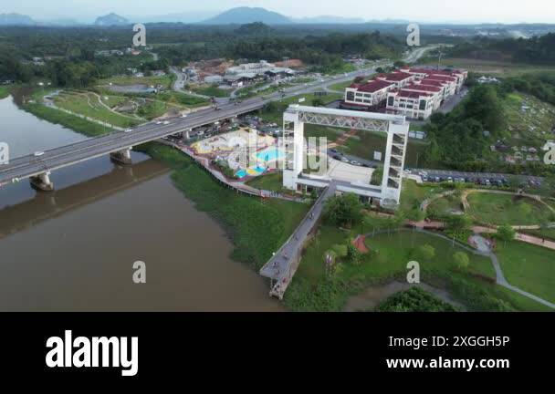 Kuching, Malaysia - July 6 2024: The Batu Kawah Riverbank Park Stock ...
