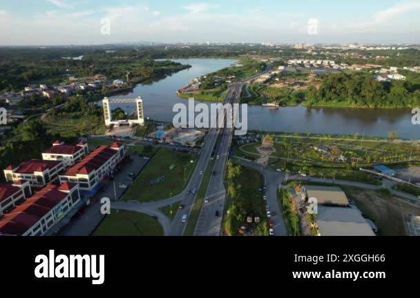 Kuching, Malaysia - July 6 2024: The Batu Kawah Riverbank Park Stock ...