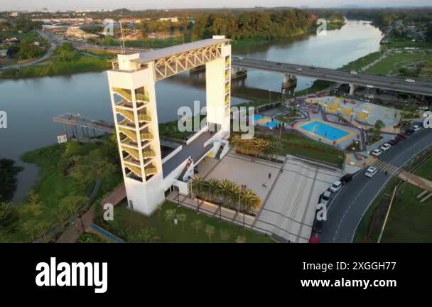 Kuching, Malaysia - July 6 2024: The Batu Kawah Riverbank Park Stock ...