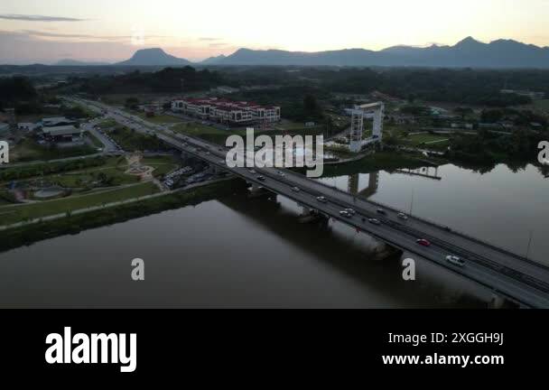 Kuching, Malaysia - July 6 2024: The Batu Kawah Riverbank Park Stock ...