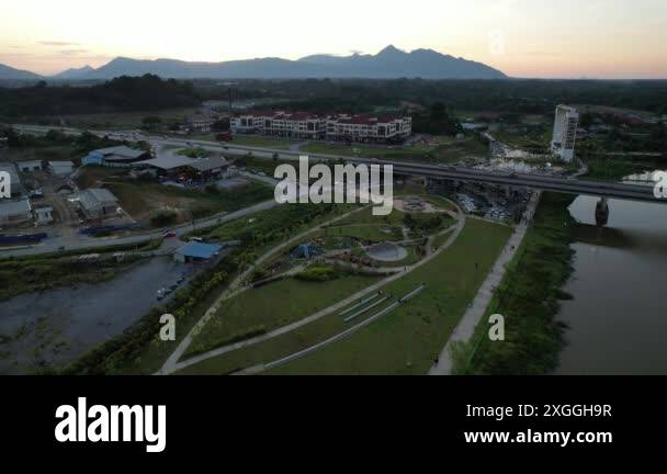 Kuching, Malaysia - July 6 2024: The Batu Kawah Riverbank Park Stock ...