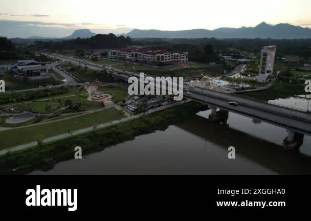 Kuching, Malaysia - July 6 2024: The Batu Kawah Riverbank Park Stock ...