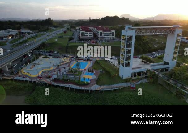 Kuching, Malaysia - July 6 2024: The Batu Kawah Riverbank Park Stock ...