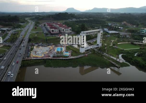 Kuching, Malaysia - July 6 2024: The Batu Kawah Riverbank Park Stock ...