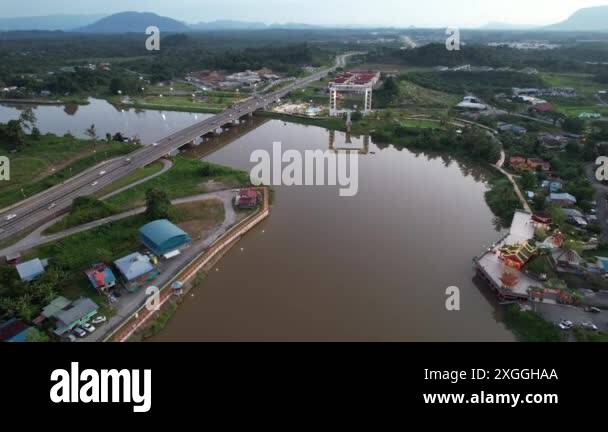 Kuching, Malaysia - July 6 2024: The Batu Kawah Riverbank Park Stock ...