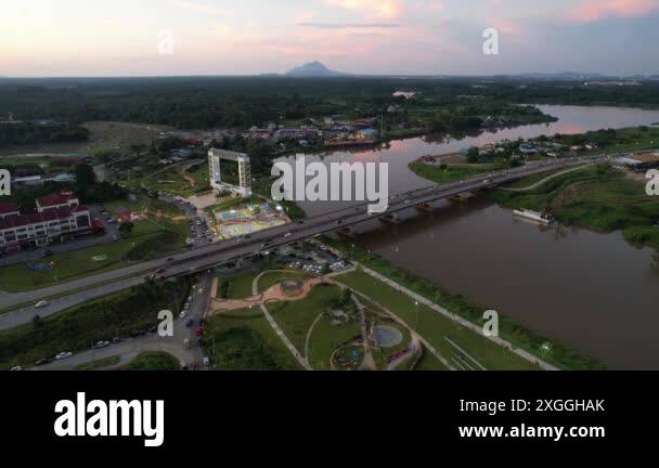 Kuching, Malaysia - July 6 2024: The Batu Kawah Riverbank Park Stock ...