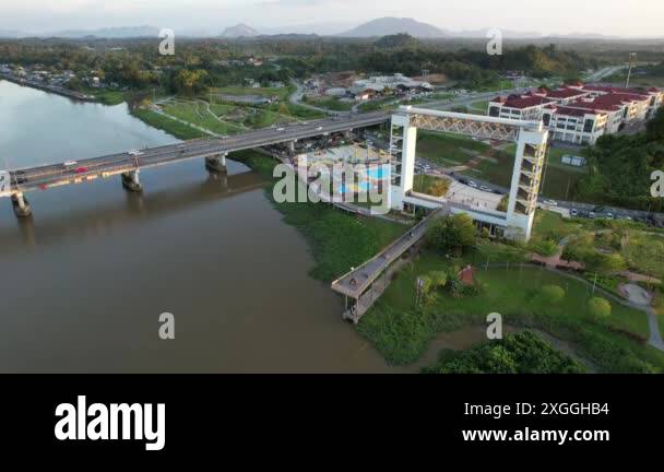 Kuching, Malaysia - July 6 2024: The Batu Kawah Riverbank Park Stock ...