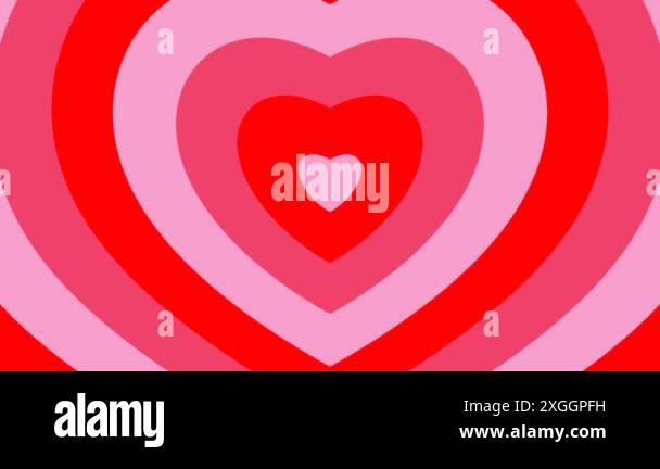 Hypnotizing Valentines Day Hearts Animation Background Loop. Animated ...