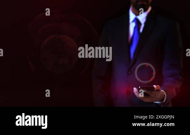 Businessman virtual display HUd Hologram Danger Critical System Error ... Businessman virtual display HUd Hologram Danger Critical System Error ...
