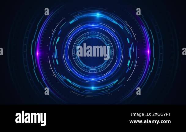 Virtual Interface HUD circle interfaces, Hi-tech futuristic display, Hologram Software ...