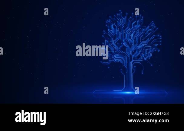 Circuit board electronic hi tech Digital tree. AI Future technology ...