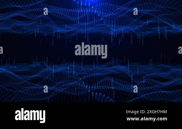 4K Digital cyberspace particles data network web space cyber world, sci ...