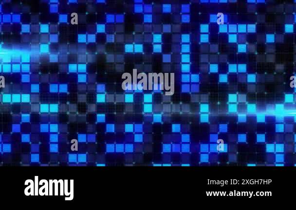 Abstract Digital Pixel Circles of Particles with Noise. Futuristic ...