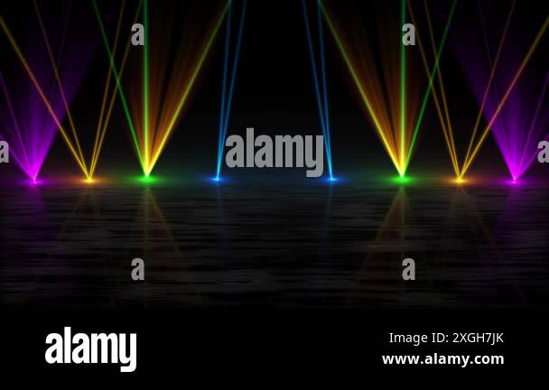Stage lights Concert stage light effect Laser light show Hi-tech neon ...