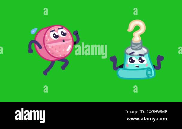 Funny cartoon character and sticker of tablet running and sweating and ...