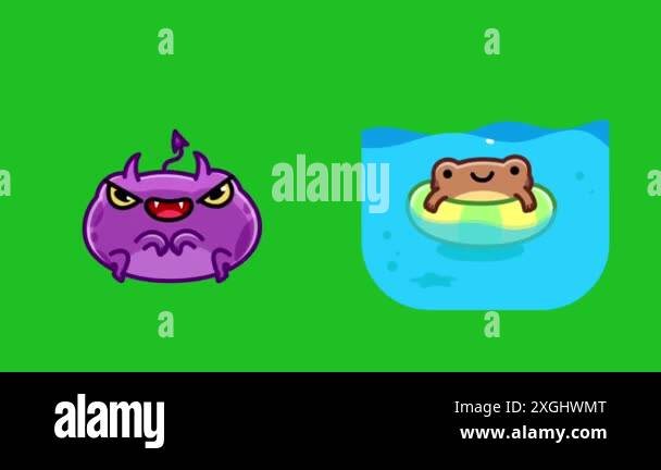 Sticker and funny cartoon character of two rabbits in yellow clothes ...