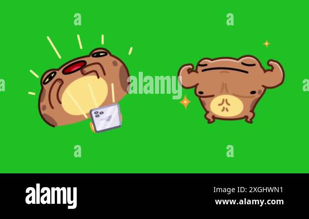 A frog that throws a phone and screams an angry frog that has a ...