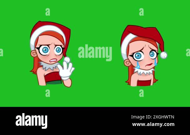 Sticker and funny cartoon character of two red-haired girls, the first ...