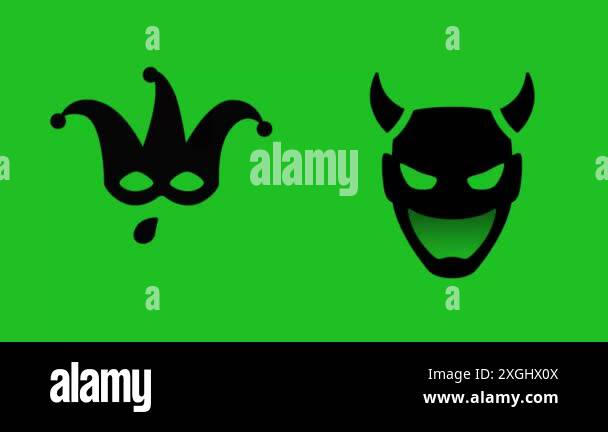 2 5D virtual space character emoticon and the reaction of a scary black ...