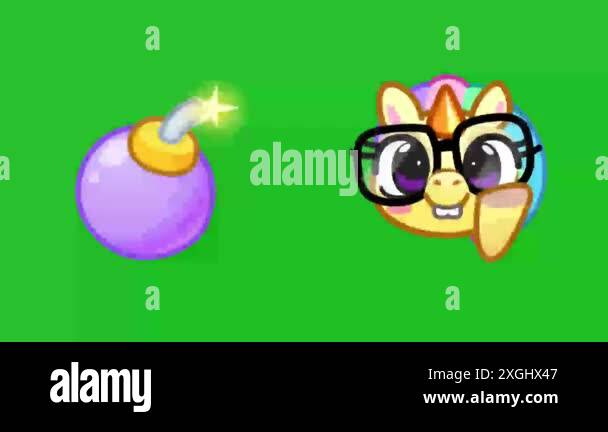2 5D virtual space character emoticon and cute talking unicorn emoticon ...