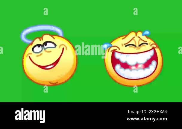 2 5D virtual space character emoticon and the reaction of yellow ...
